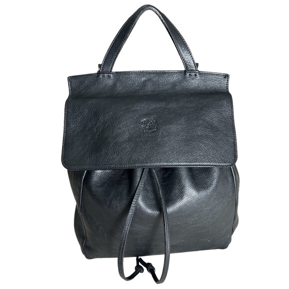 Il Bisonte | Bags | Il Bisonte Black Leather Backpack | Poshmark